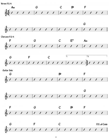 Rhythm Charts – Part 2 - Weeping Willow Guitar